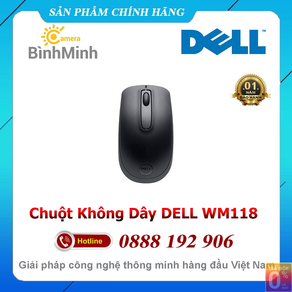Chuột Không Dây Cao Cấp Dell WM118 USB-Wireless - BH 12 Tháng | Shopee Việt Nam