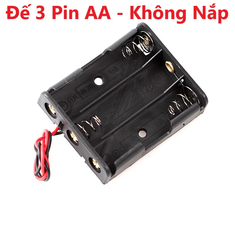 Đế Pin AA Có Nắp Kèm Công Tắc, 1Pin, 2 Pin, 3 Pin, 4 Pin - Đế Pin Con ...