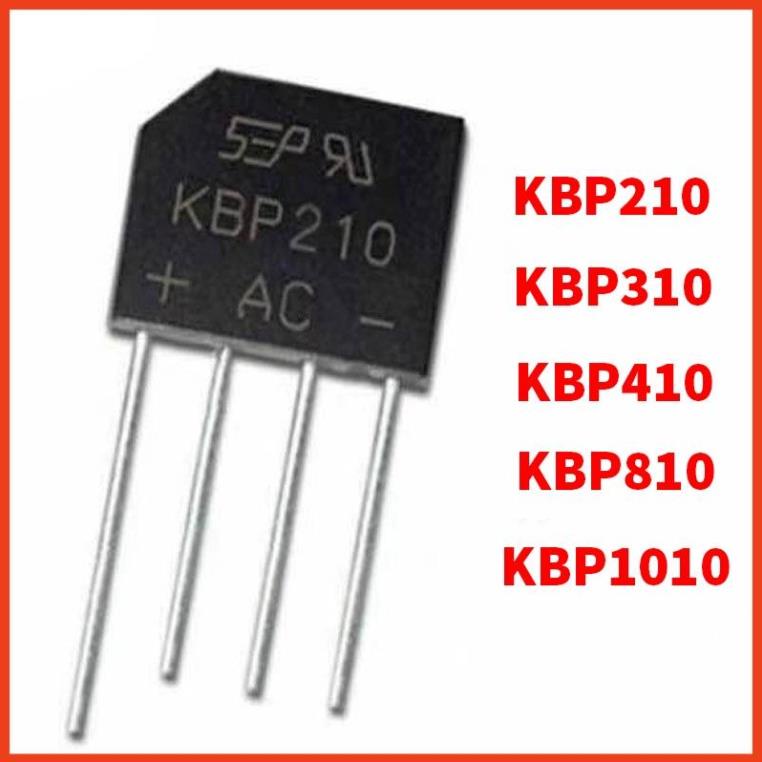 Diode Cầu Chỉnh Lưu Dẹt KBP210 KBP310 KBP410 KBP810 KBP1010 2A 3A 4A 8A ...