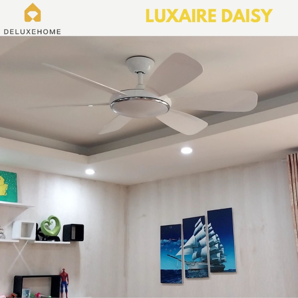 Quạt trần Luxaire DAISY 6 Cánh Nhựa ABS Hiện Đại Động Cơ DC công suất ...