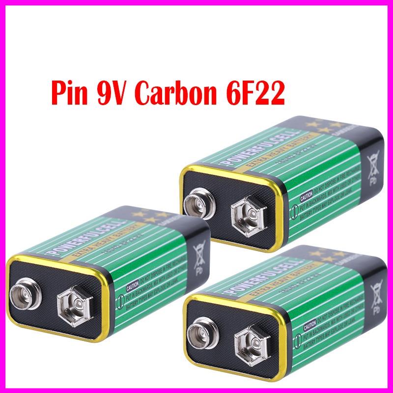 Pin 9V 6F22 Carbon Loại Xịn - Thân Thiện Với Môi Trường (Mẫu Ngẫu Nhiên ...