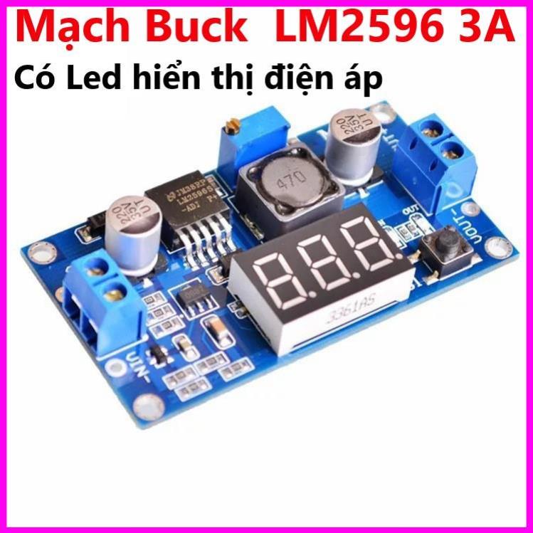Mạch hạ áp Buck DC-DC LM2596 3A ( Vào 4-35VDC Ra 1-30VDC ) Có Led hiển thị điện áp | Shopee Việt Nam