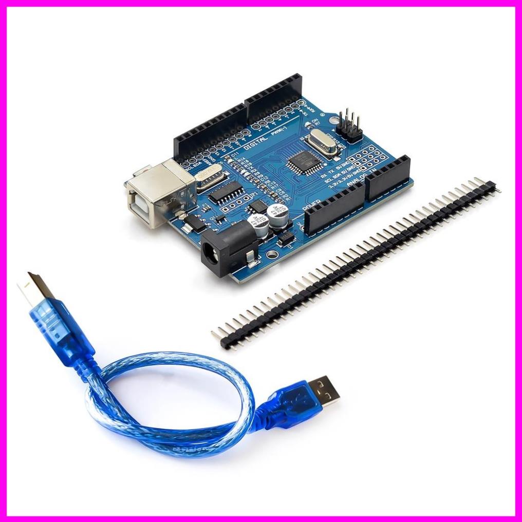 KIT Arduino Uno R3 Atmega 328P Chíp Dán Có Kèm Dây Cáp | Shopee Việt Nam