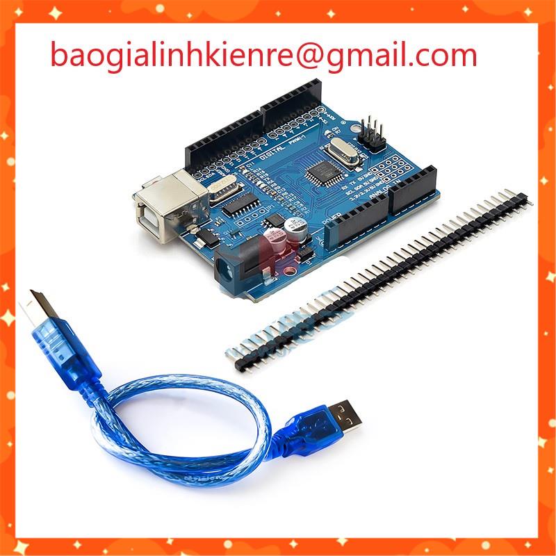 KIT Arduino Uno R3 Atmega 328P Chíp Dán CH340 Có Kèm Dây Cáp, Kit NaNo ...