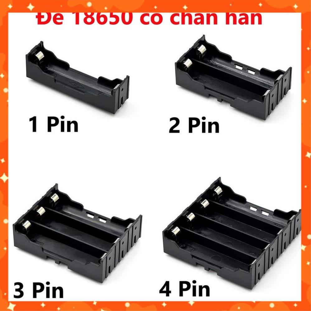 Đế 1 Pin, 2 Pin, 3 Pin, 4 Pin 18650 có chân hàn | Shopee Việt Nam