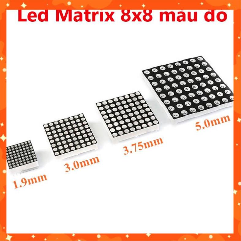 Led Matrix 8x8 1.9mm, 3mm, 3,75, 5mm màu đỏ | Shopee Việt Nam