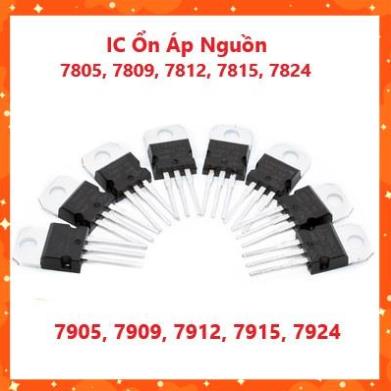 Tổng Hợp Các Loại IC Ổn Áp Nguồn 7805, 7809, 7812 7815 7824 7905 7909 ...