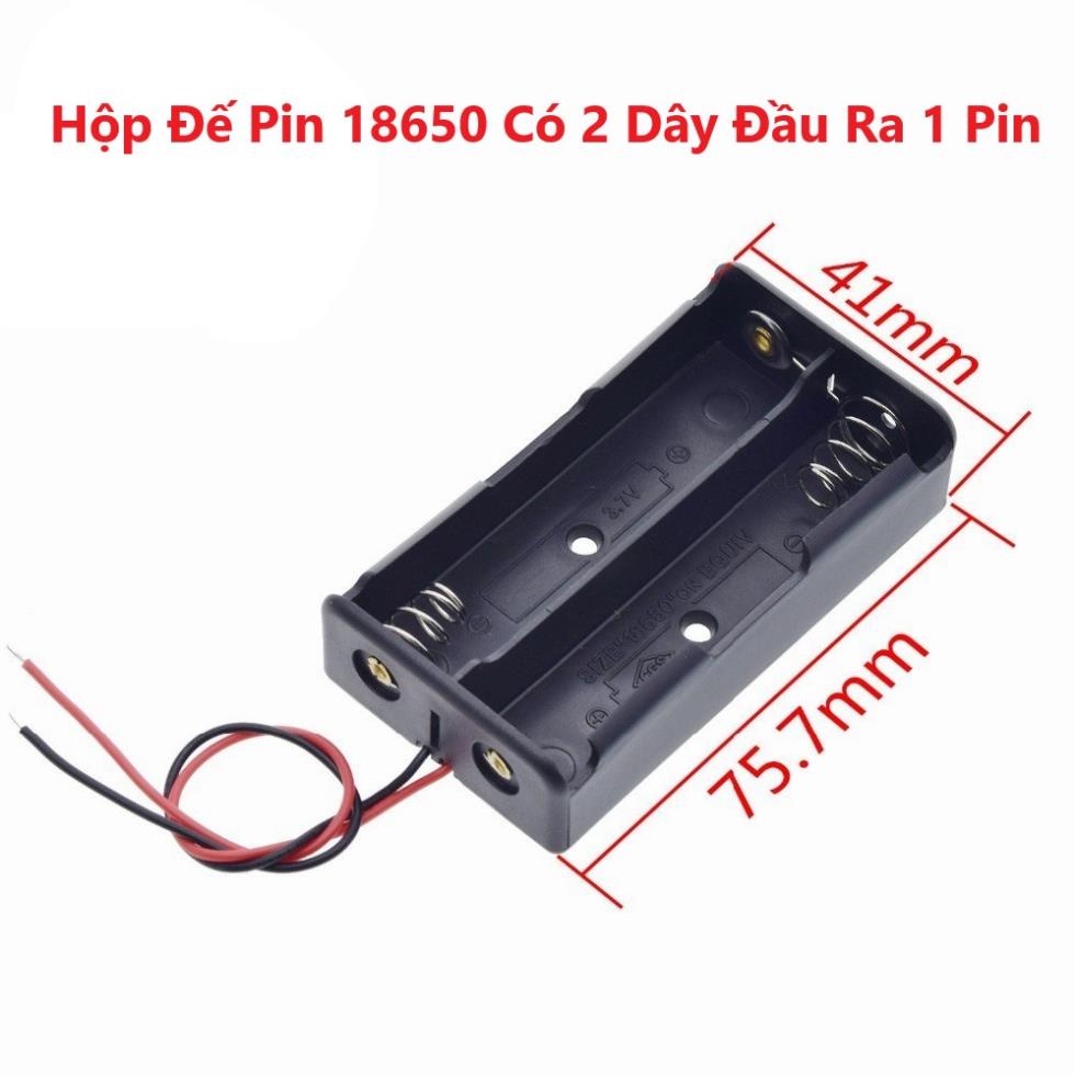 Hộp Đế Pin 18650 Có 2 Dây Đầu Ra 1 Pin, 2 Pin, 3 Pin, 4 Pin, Khay Pin ...