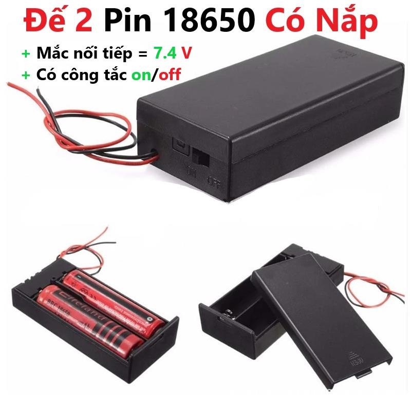 Hộp Đế Pin 18650 Có 2 Dây Đầu Ra 1 Pin, 2 Pin, 3 Pin, 4 Pin, Khay Pin ...