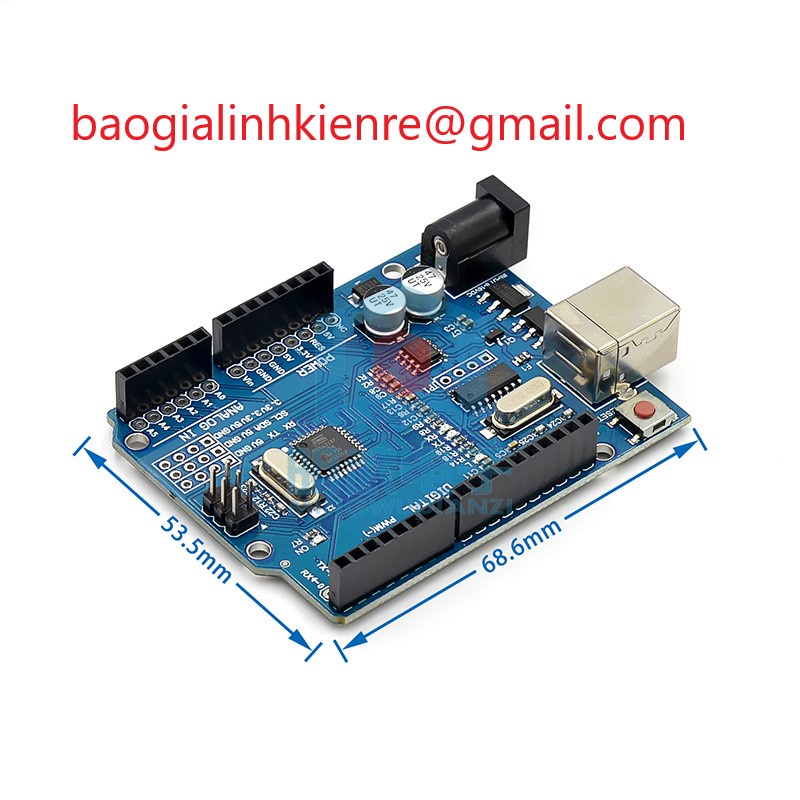 Kit Arduino Uno R3 Atmega328p Chíp Cắm Có Kèm Dây Cáp R3 Chíp Dán