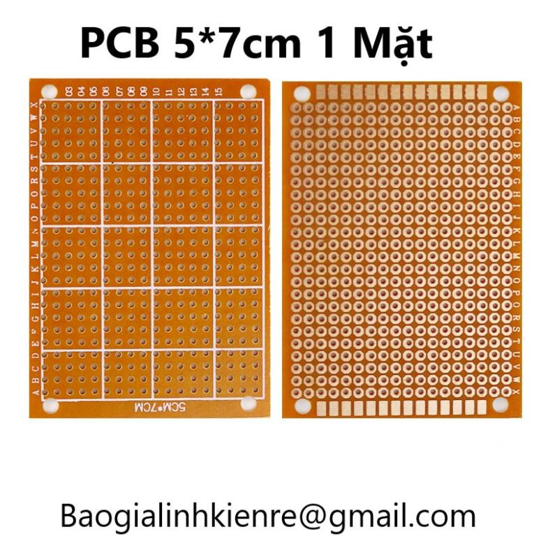 Bảng Mạch Đục Lỗ PCB 5*7Cm Chất Lượng Cao - Khoảng Cách Lỗ 2.54mm, Dày ...