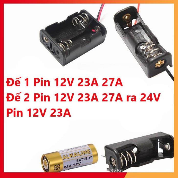 Pin 12V 23A Dùng Cho Remote RF Đế 1, 2 Pin 12V 23A 27A | Shopee Việt Nam