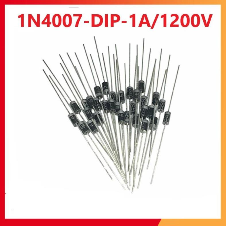 Túi 10 Con - Diode Chỉnh Lưu Dòng 1A/1200V 1N4007 IN4007 DO-41 Chân Cắm ...