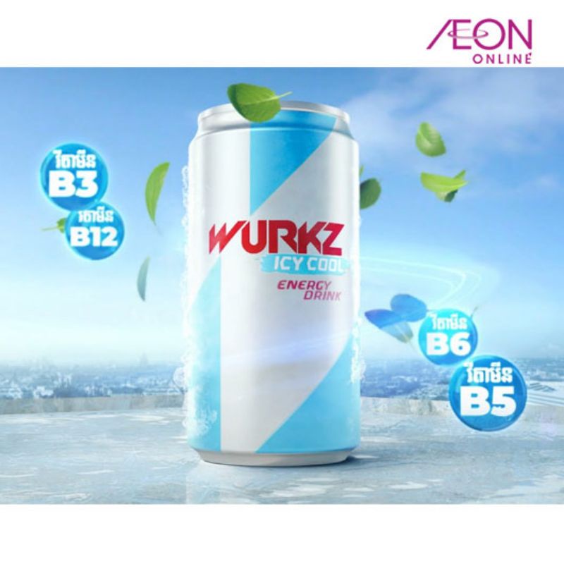 24lon Nước tăng lực Wurkz - 250ml xanh | Shopee Việt Nam