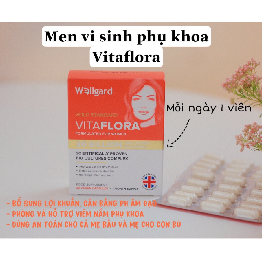 [Chính hãng] Men vi sinh phụ khoa Vitaflora Wellgard cung cấp 20 tỷ lợi ...