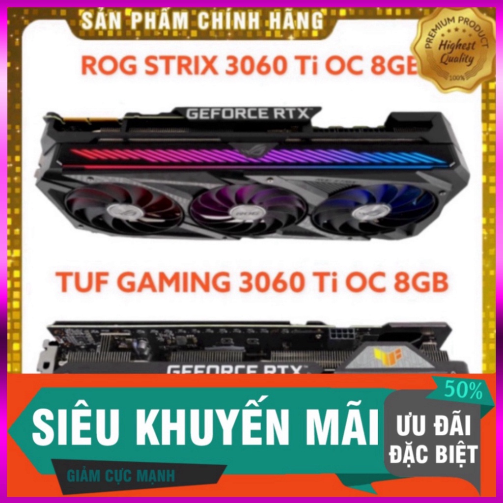 Chính hãng Card Màn Hình Asus TUF 3060Ti & Rog Strix RTX 3060Ti OC V2 ...