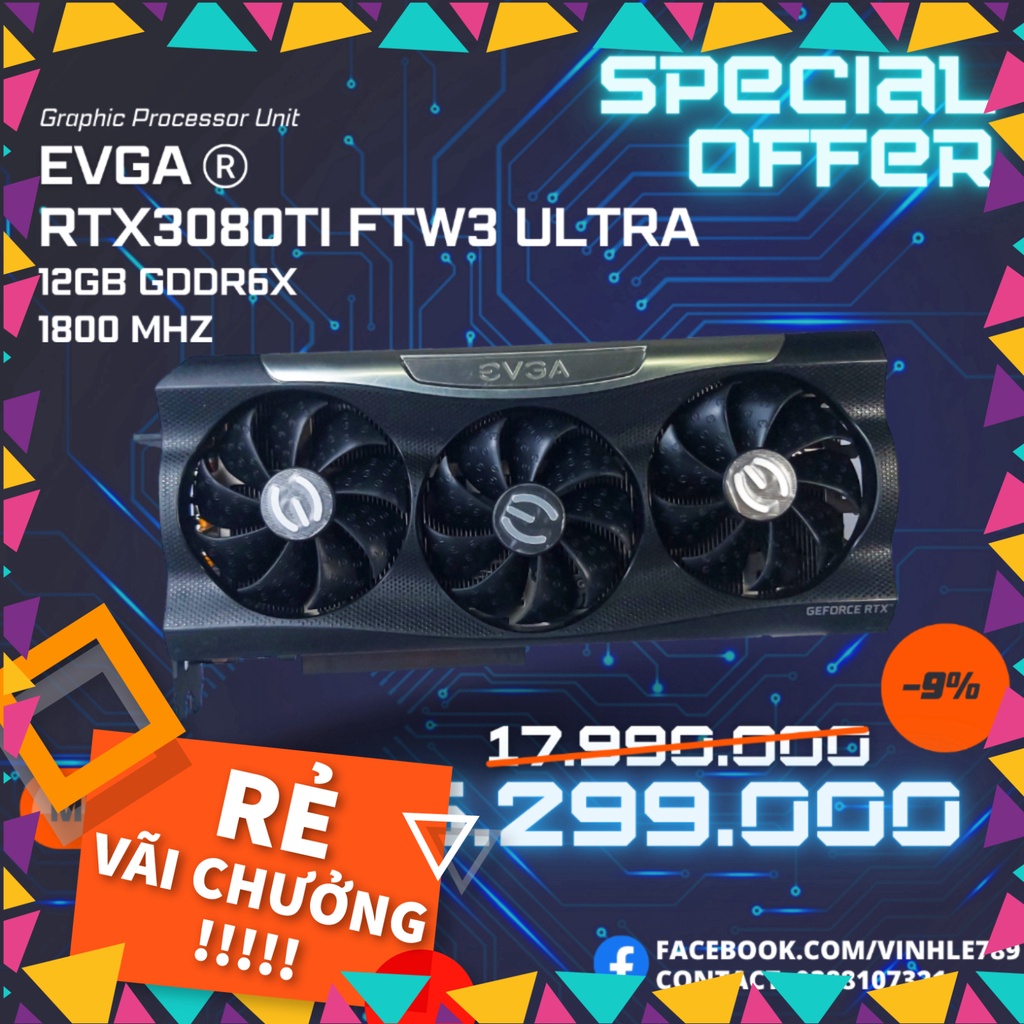 Card màn hình EVGA RTX 3080TI FTW3 ULTRA [USED] | Shopee Việt Nam
