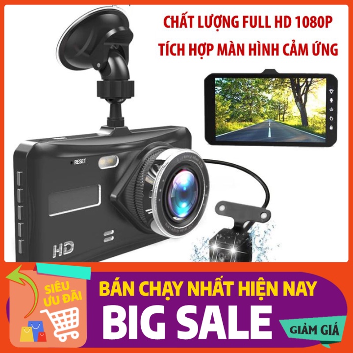 Sale rẻ nhất Camera hành trình kép trước sau Dual Lens dành cho ô tô hỗ ...