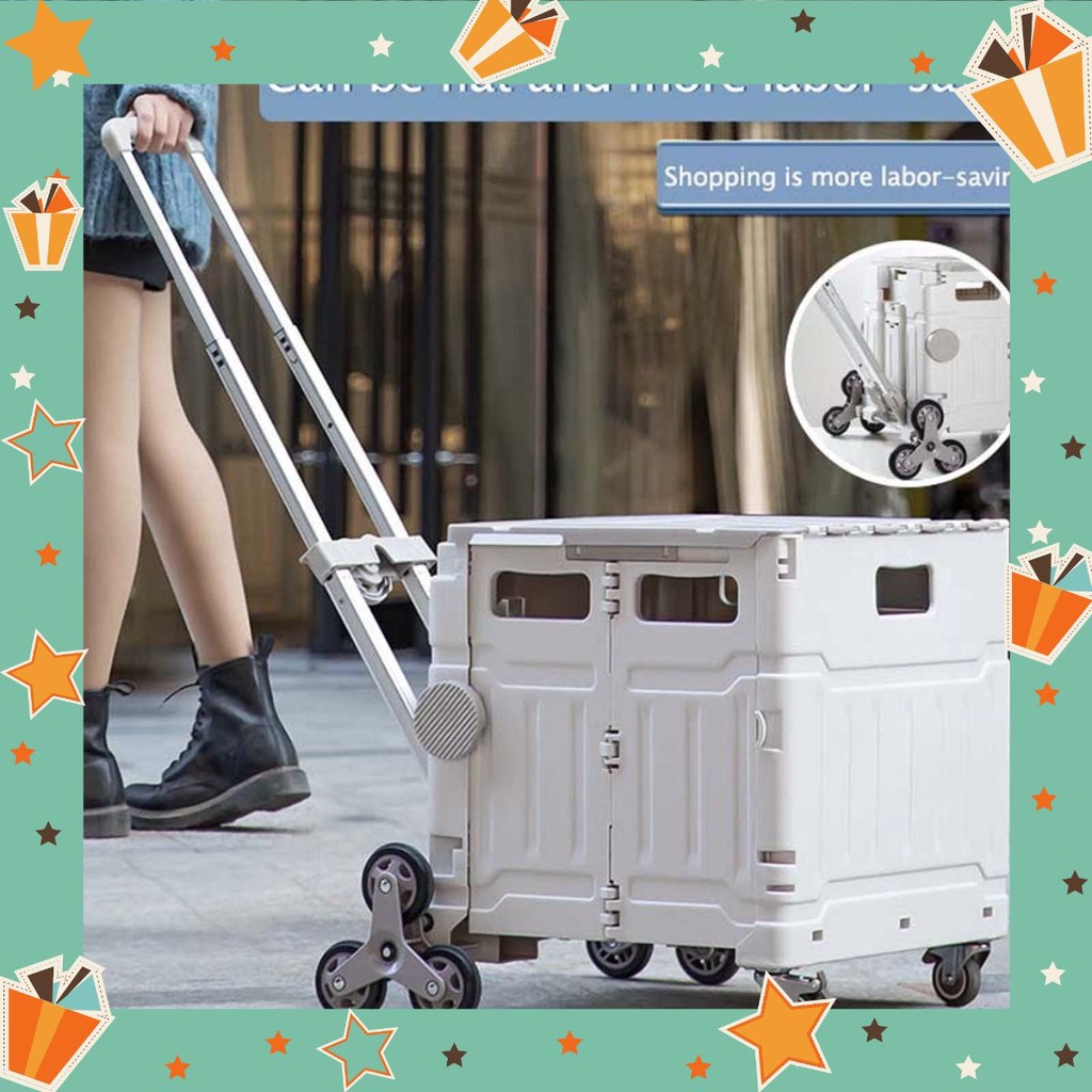 Xe đẩy hàng đa năng xếp gọn Folding Cart Trolley có bánh xe leo cầu ...
