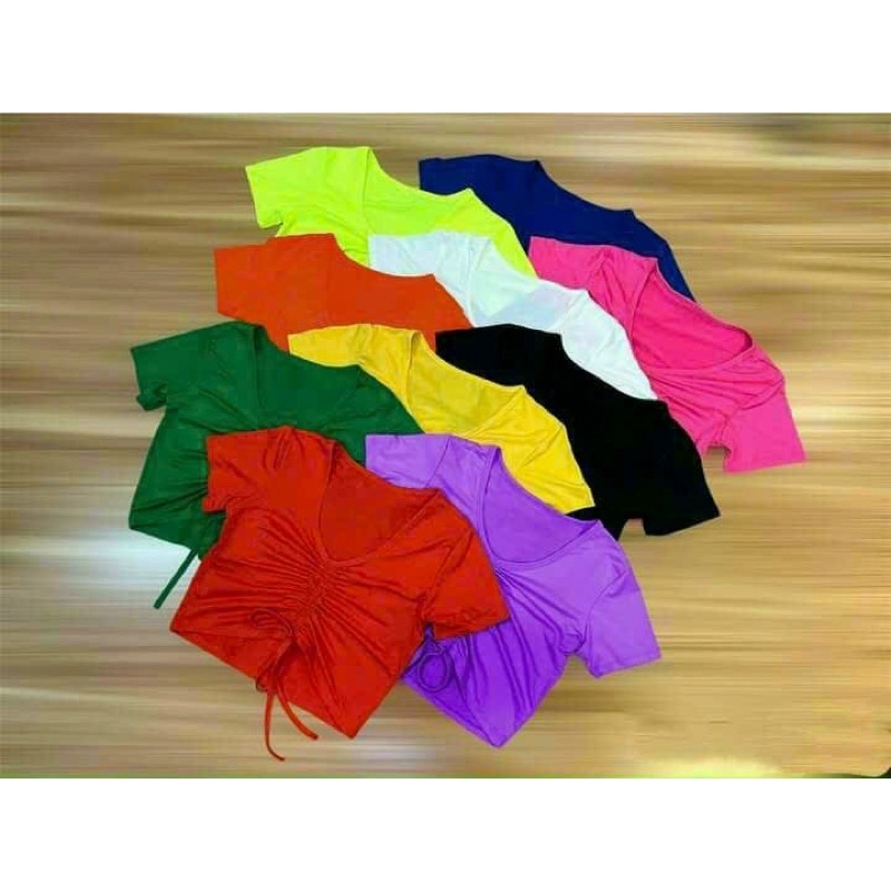 Áo crotop tập gym,yoga,aerobic dây rút nữ | Shopee Việt Nam