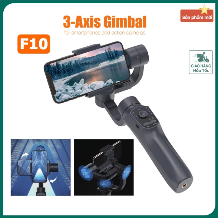 Tay cầm chống rung hỗ trợ Quay Phim Stabilizer DualPower Tech 3-Axis Gimbal F10 | Shopee Việt Nam