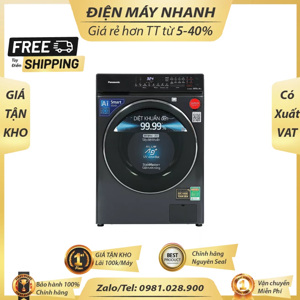 Máy giặt sấy Panasonic Inverter 9 kg NA-S96FR1BVT model 2022 ( Sấy 6kg) Mới DMNSG | Shopee Việt Nam