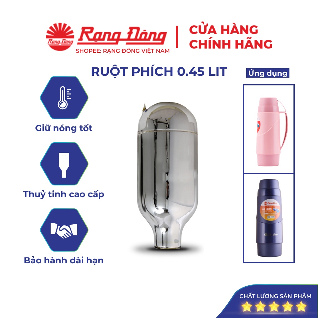 Ruột phích 0,45 lit Rạng Đông cho model RD 04528 N1 và RD 04528 N2 ...