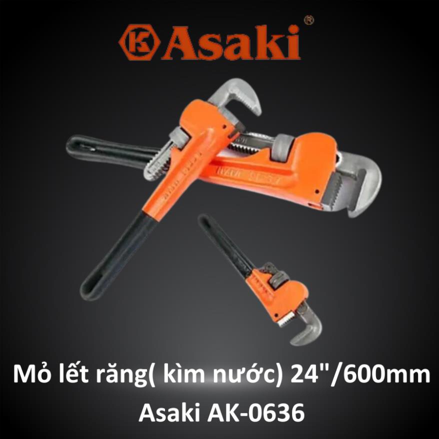 Mỏ lết răng( kìm nước) 24"/600mm chính hãng tiêu chuẩn JAPAN Asaki AK ...