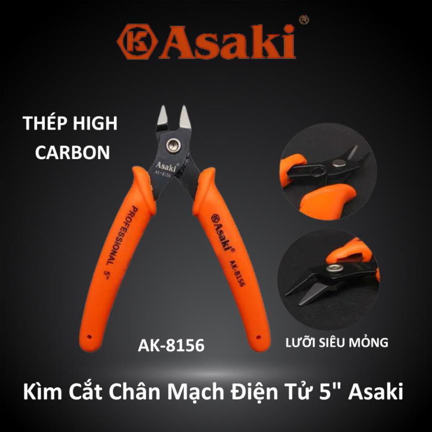 Kìm cắt CHẤT LƯỢNG JAPAN SIÊU BỀN 5”- 6"- 8" cao cấp Asaki CHÍNH HÃNG AK-8156-8108-8096-8110 ...