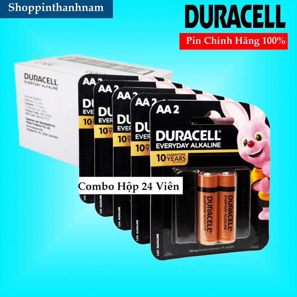 Hộp 24 viên ( 12 Đôi ) Pin AA / Pin AAA Duracell 1,5V Cao Cấp Chính ...