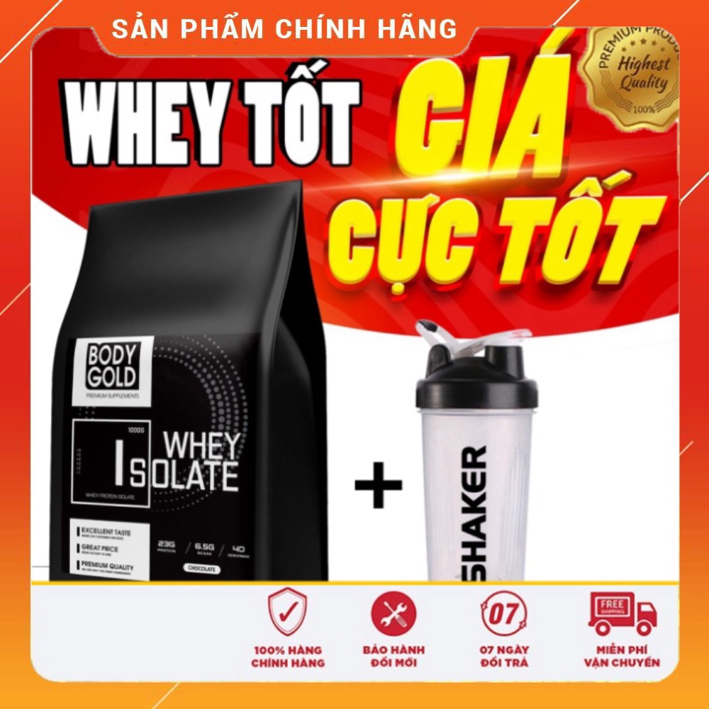 Sữa Whey Protein Isolate Giảm Mỡ Body Gold 1Kg - Tặng Bình Lắc | Shopee ...