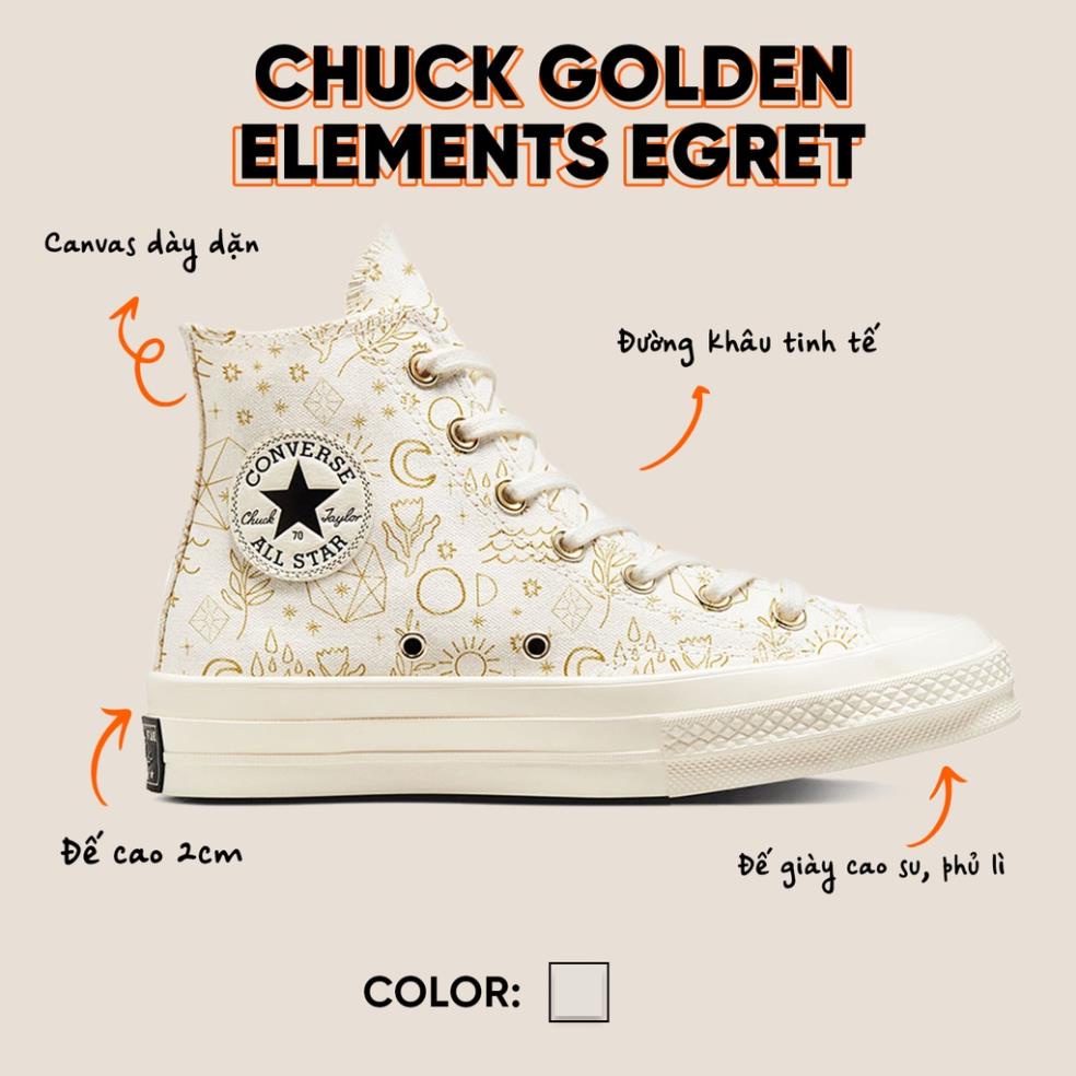 [ CHÍNH HÃNG ] giày sneaker CONVERSEE CHUCK 70S GOLDEN ELEMENTS EGRET ...