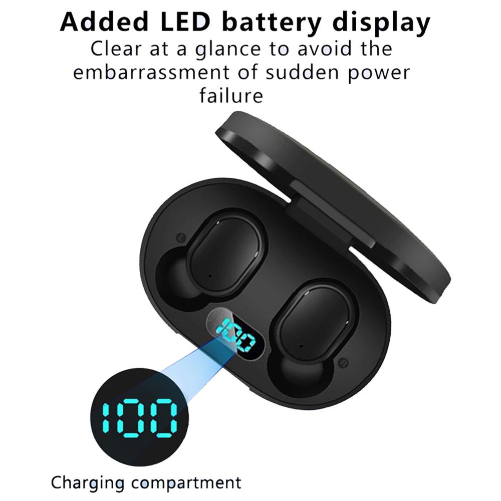 2000Mah TWS e6S Bluetooth Earphones 5.0 Stereo Sports Touch oise ...