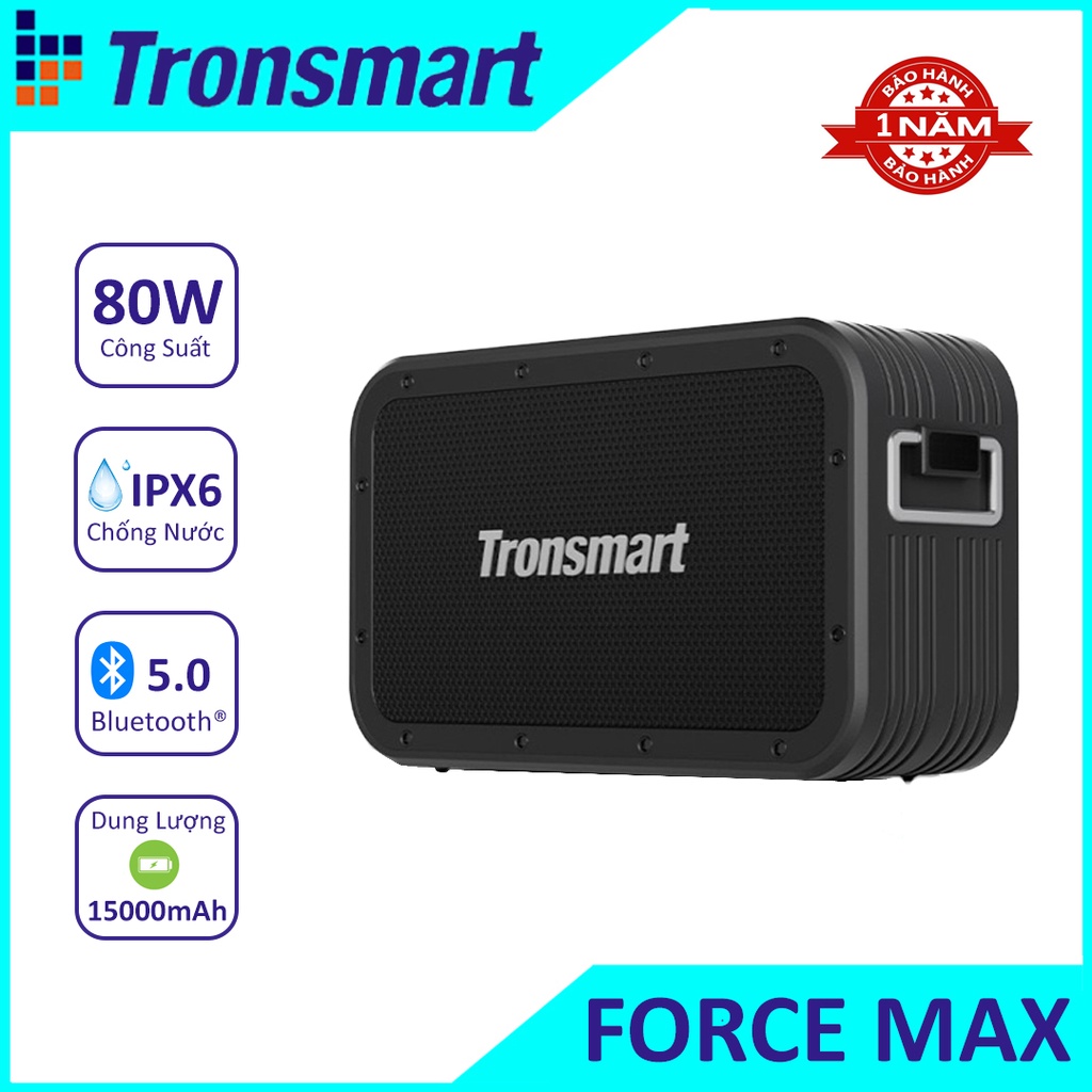 Loa Bluetooth Tronsmart Element Force Max,Công Suất 80W, Bluetooth 5.0 ...