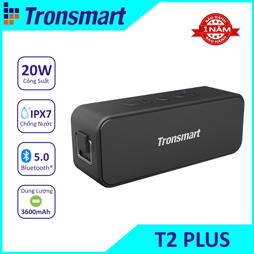 CHÍNH HÃNG Tronsmart Element T2 Plus. Công suất 20W cực lớn, Chống nước ...