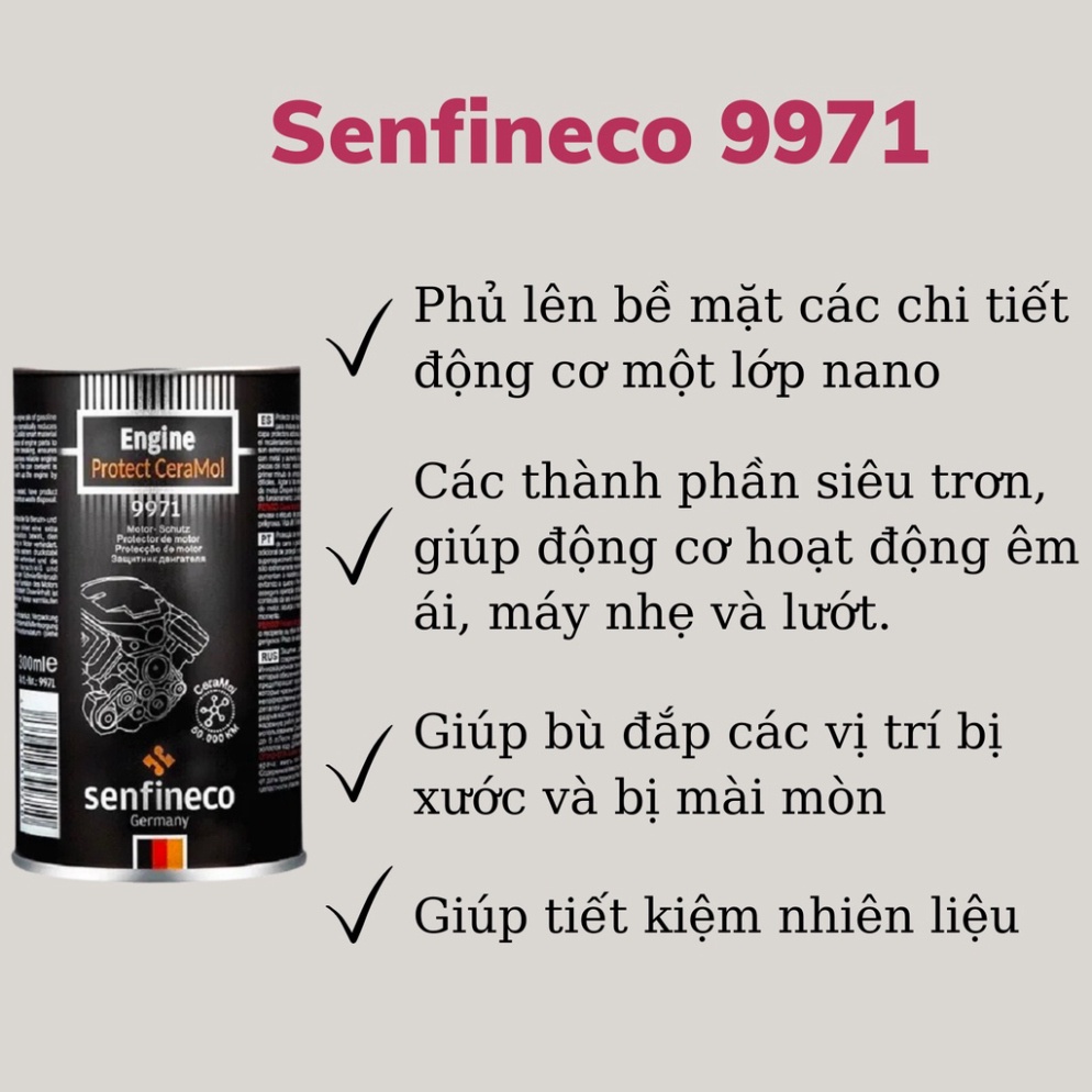 Phụ gia nhớt tăng chất lượng cho ô tô SENFINECO 9976 Engine Oil ...