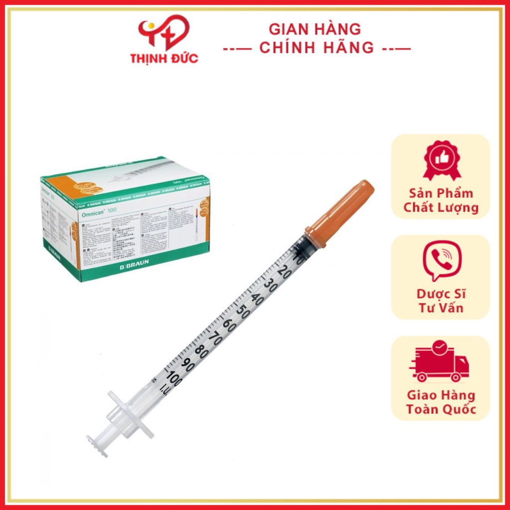 Hộp 100 Kim Tiêm Dùng Cho Người Tiểu Đường 1ml Bbraun Đức | Shopee Việt Nam