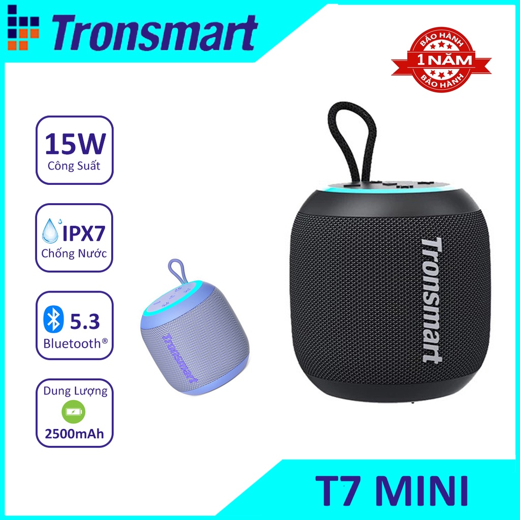 Loa Bluetooth Tronsmart T7 Mini Công suất 15W Loa Bluetooth 5.3 Chống ...