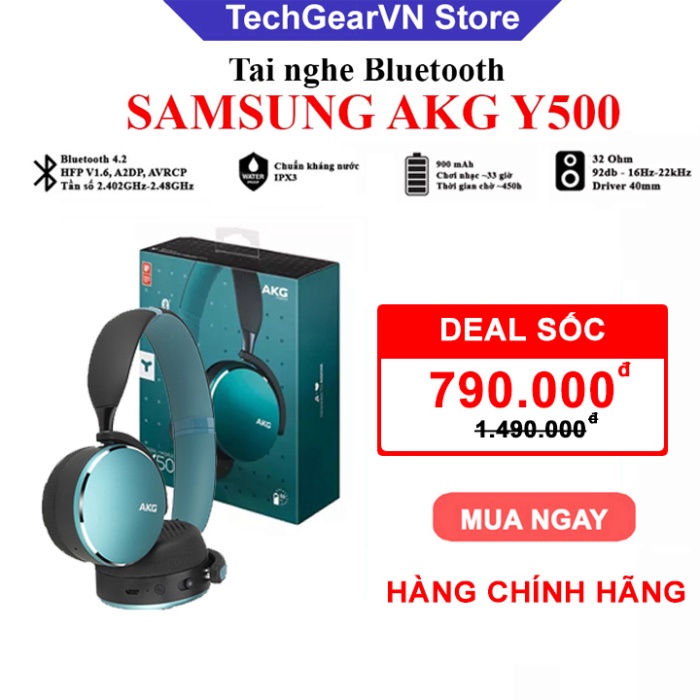 Tai nghe chụp tai Bluetooth Samsung AKG Y500-Hàng chính hãng | Shopee ...