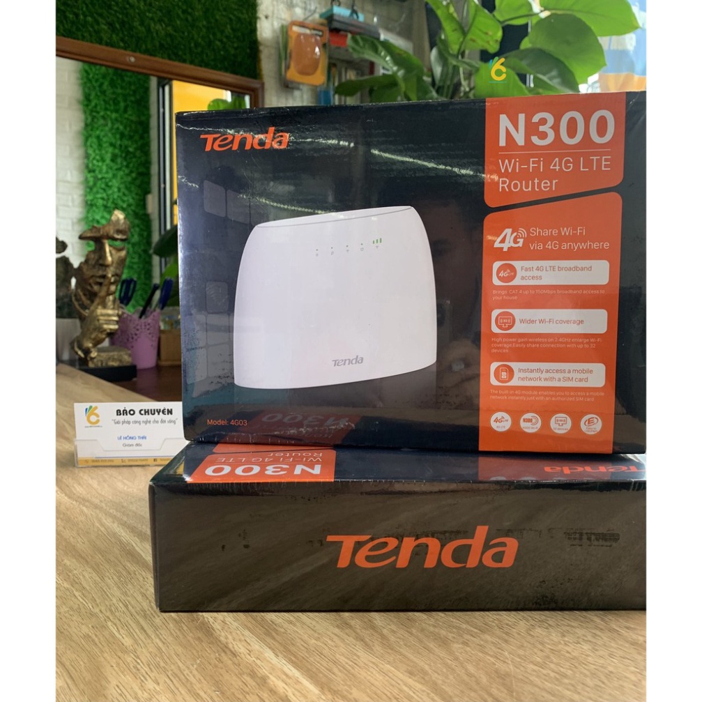 Bộ phát WiFi 3G/4G Tenda 4G03 - Tốc độ 150Mbs, Hỗ trợ 32 User - Hàng ...