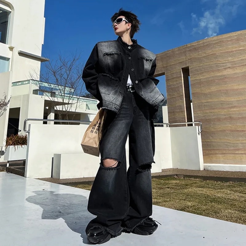 Set Denim Jeans Rock Chic Ver.2 Gồm Áo Khoác Denim Jacket Form Unisex ...