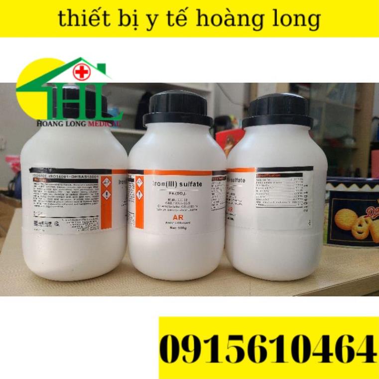 Hóa chất : Iron III sulfate Fe2(SO4)3 T.Quốc - Sắt sunphat lọ 500g ...