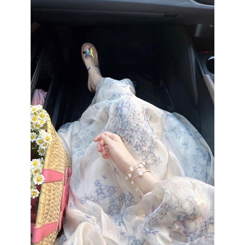 Small fragrance tea break french temperament ladies high-end màu xanh ...