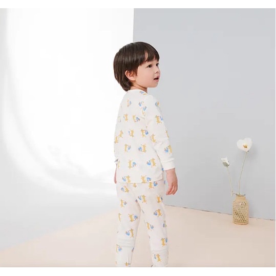 Bộ cotton Moimoln màu trắng hình cáo thổi kèn | Shopee Việt Nam