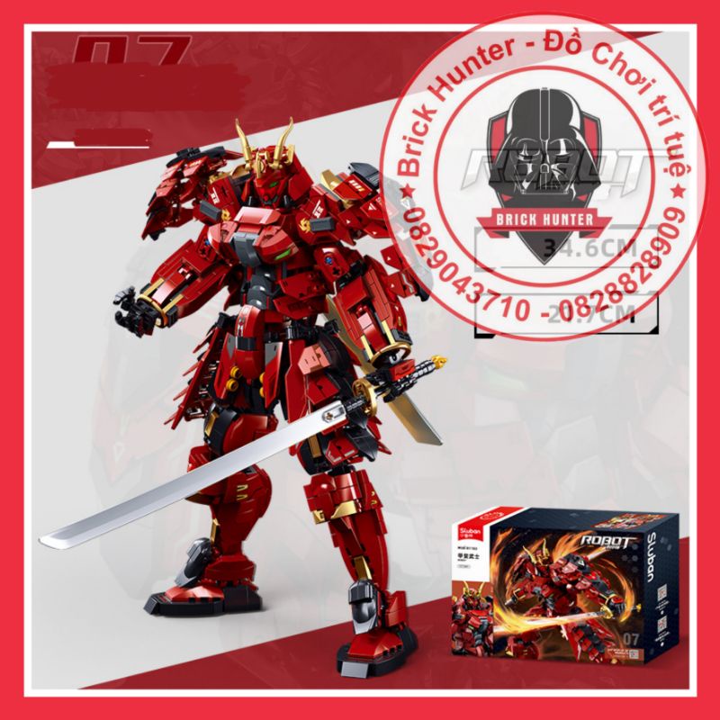 Sluban M38 B1183 Mecha Warrior Red Samurai mô hình lắp ráp chiến binh ...
