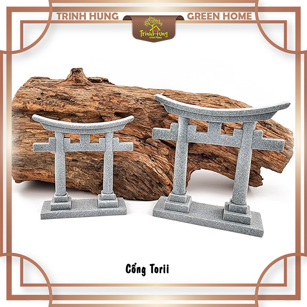 Cổng Torii đá sa thạch - trang trí tiểu cảnh,bán cạn, terrarium,bonsai ...