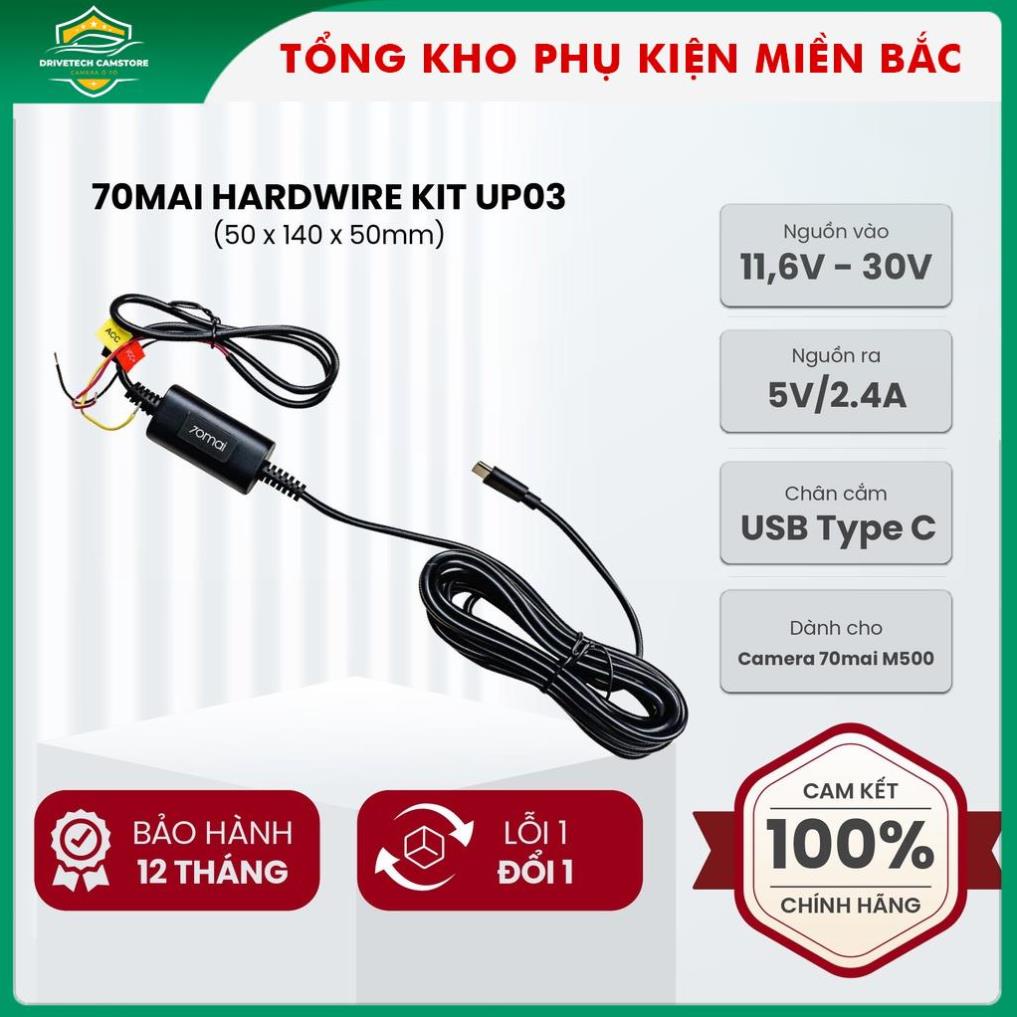70mai HARDWIRE KIT Up02, Up03 - Bộ kích hoạt chế độ trông xe siêu an ...
