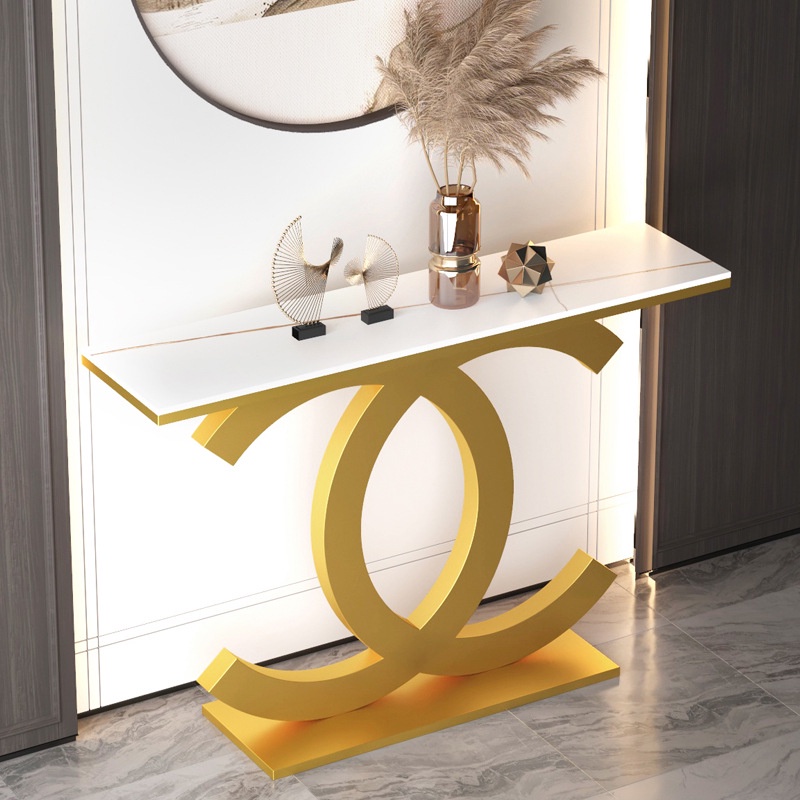 Bàn console decor/ Kệ đứng Decor chân sắt tĩnh điện mặt đá Ceramic ...