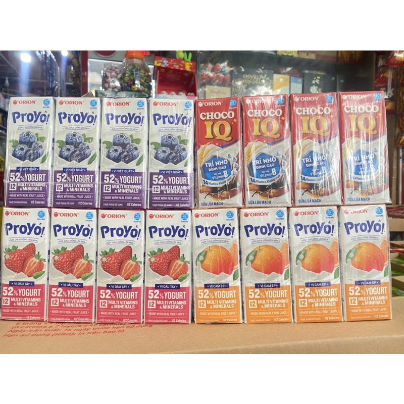 Sữa Chua Uống Lên Men ProYo! Sữa Lúa Mạch Choco IQ Lốc 4 Hộp x170ml ...