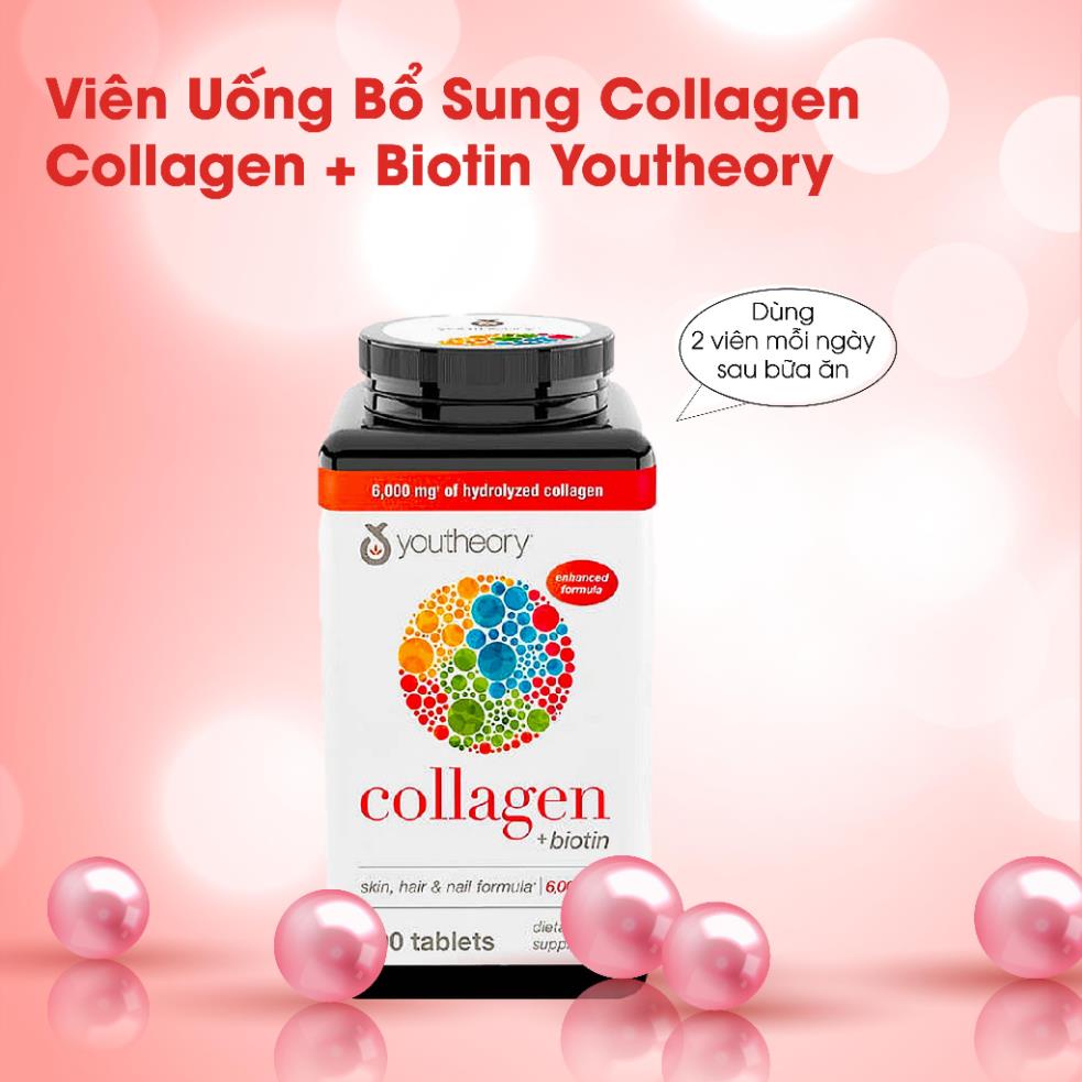 Bộ đôi Youtheory Collagen Biotin 6000mg và men vi sinh Optibac For ...